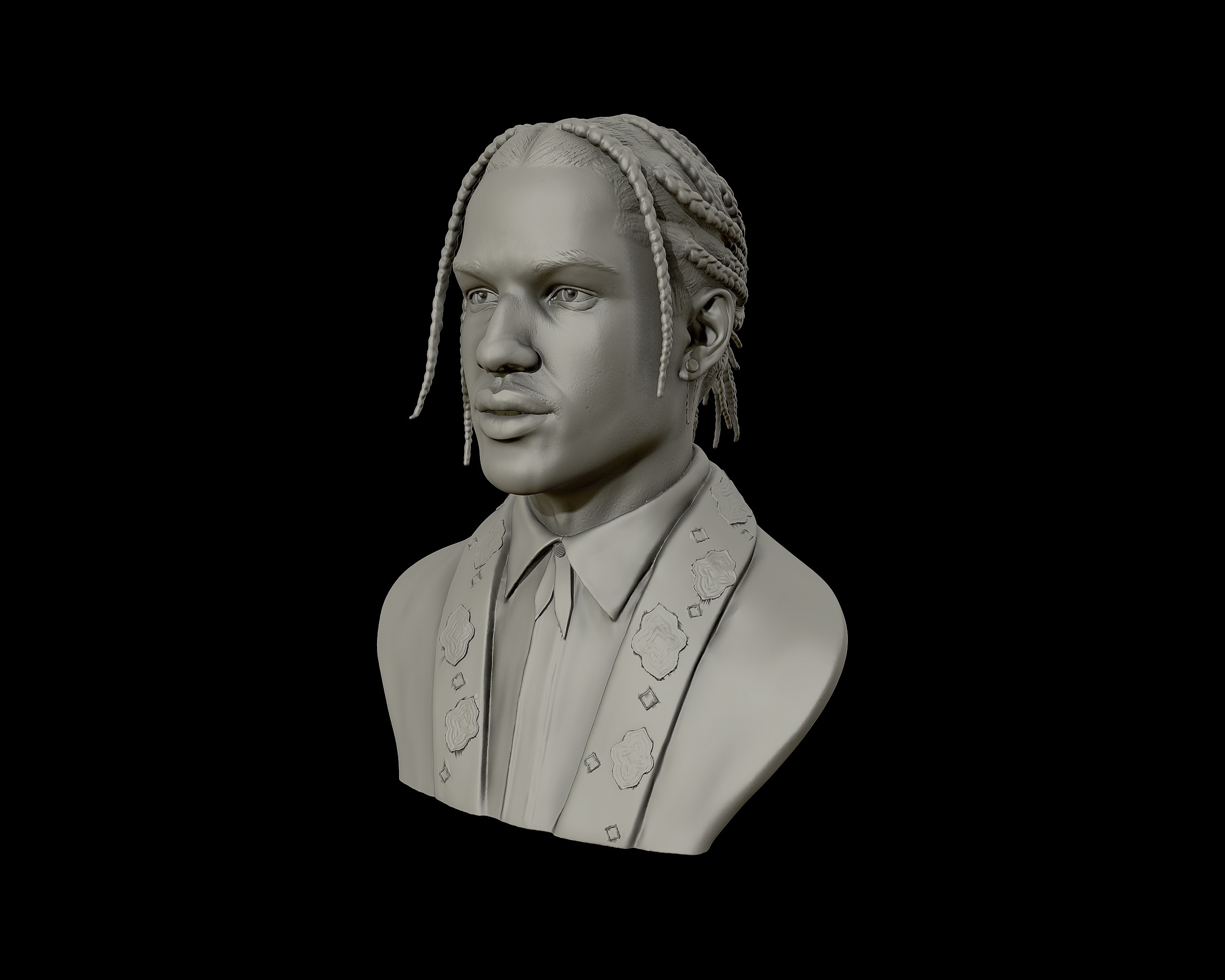STL file ASAP Rocky Portrait sculpture 3D print model・3D print design ...