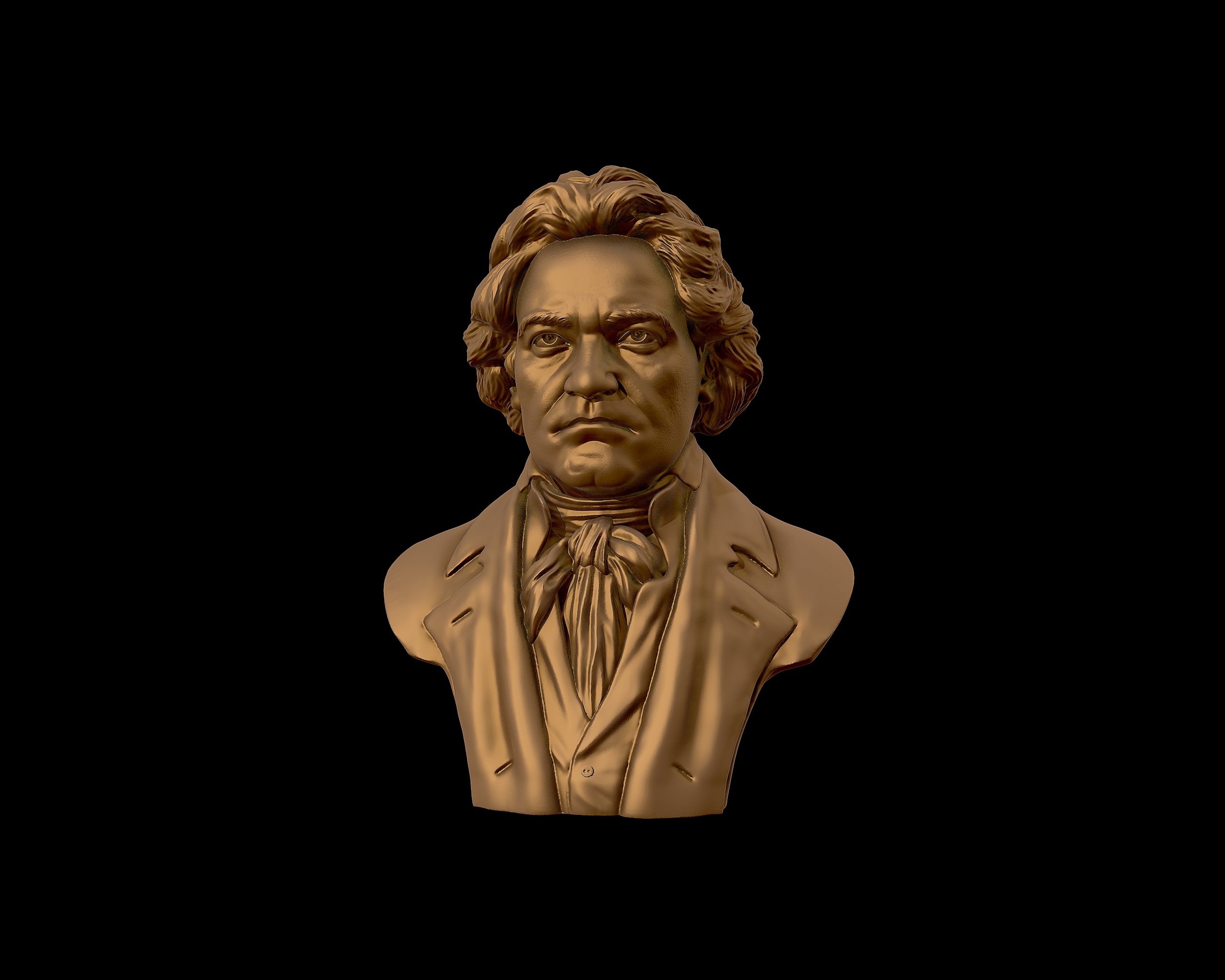 Fichier STL Ludwig van Beethoven portrait sculpture modèle d'impression ...