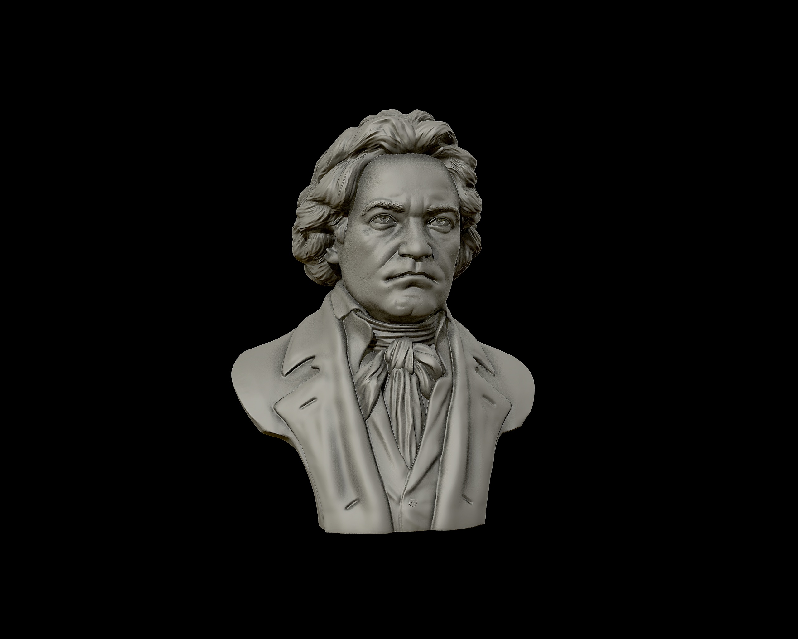 Fichier STL Ludwig van Beethoven portrait sculpture modèle d'impression ...