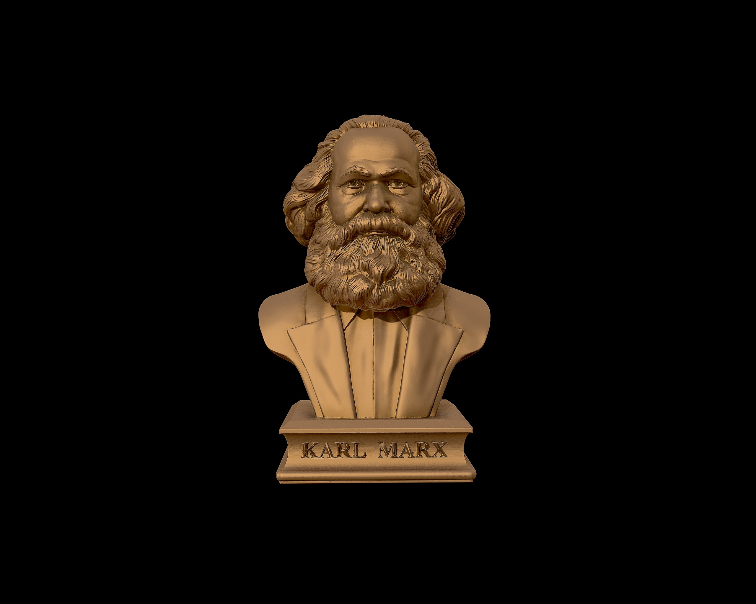 STL file Karl Marx 3D printable sculpture 3D print model・3D printable ...