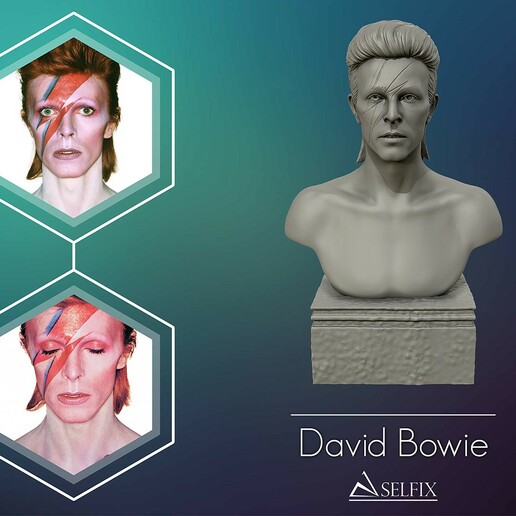 Download OBJ file David Bowie 3D Sculpture Model Ready to 3D print • 3D ...