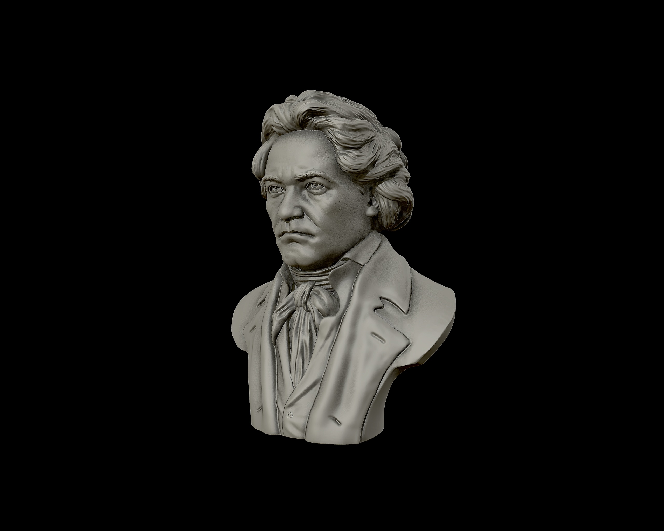 Fichier STL Ludwig van Beethoven portrait sculpture modèle d'impression ...