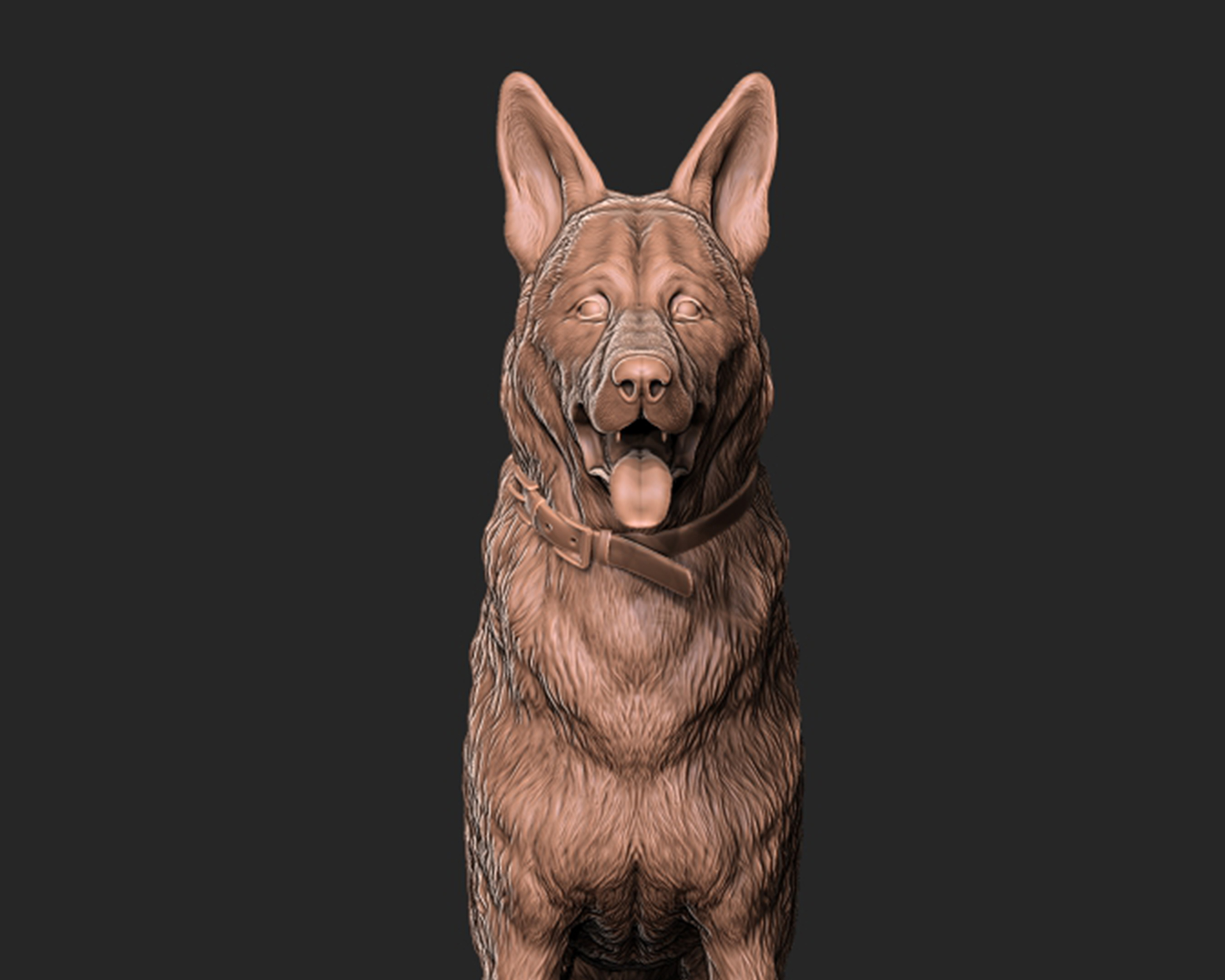 STL file German Shepherd model 3D print model 🗿・Model to download and ...