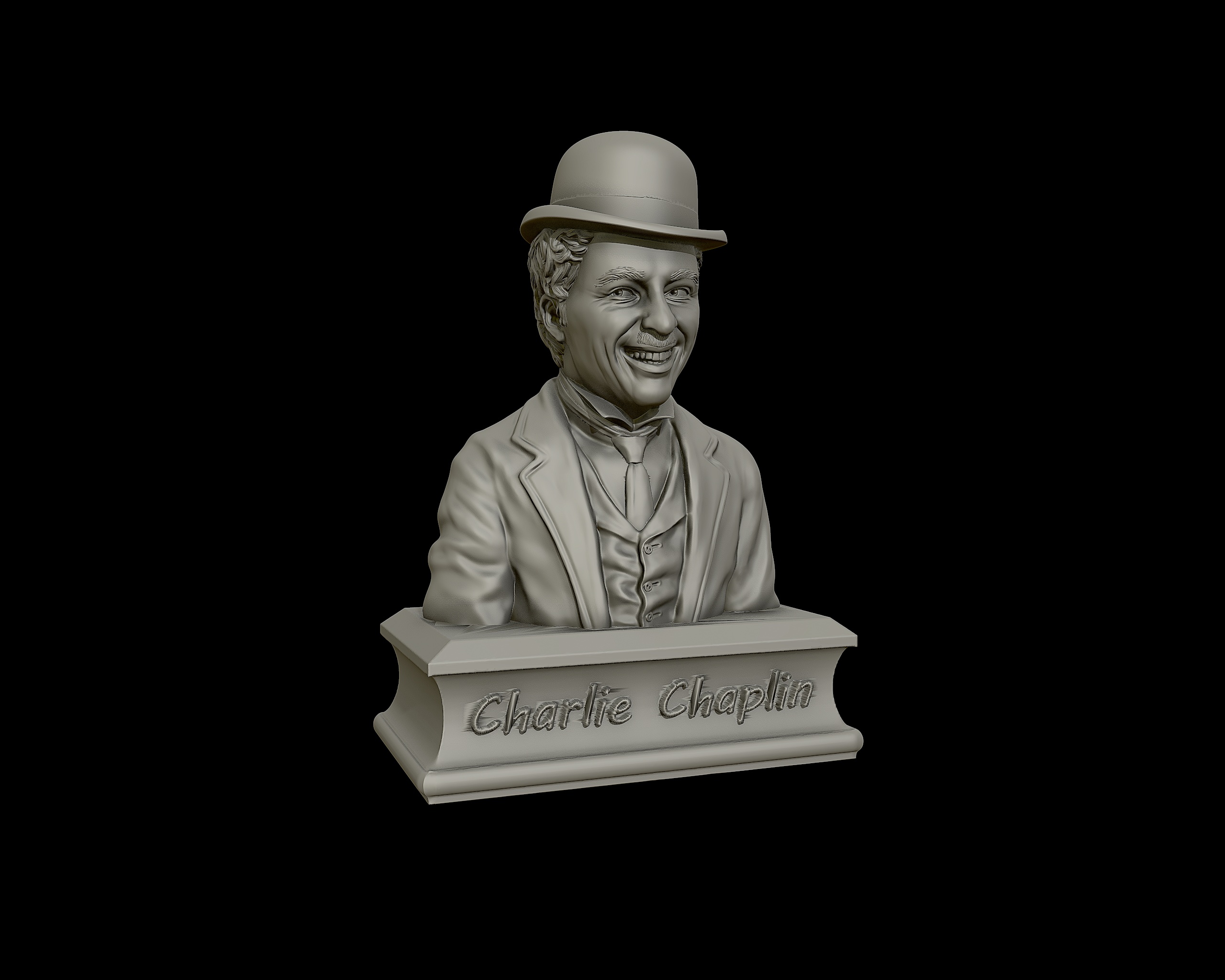 Файл STL Charlie Chaplin 3D print model・Модель для загрузки и 3D печати ...