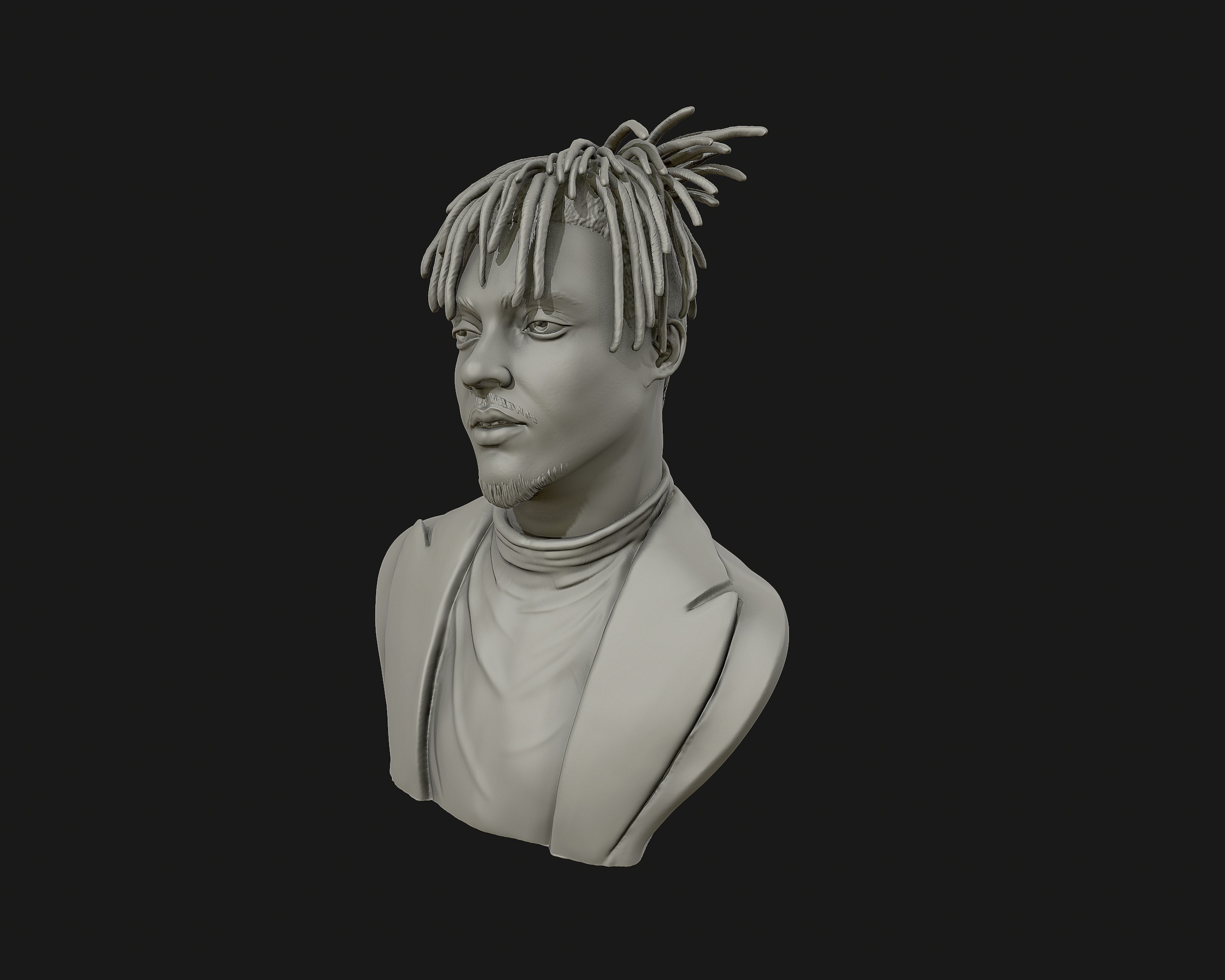 Файл STL Juice wrld 3D sculpture Ready to 3D print 🗿・Модель 3D-принтера ...