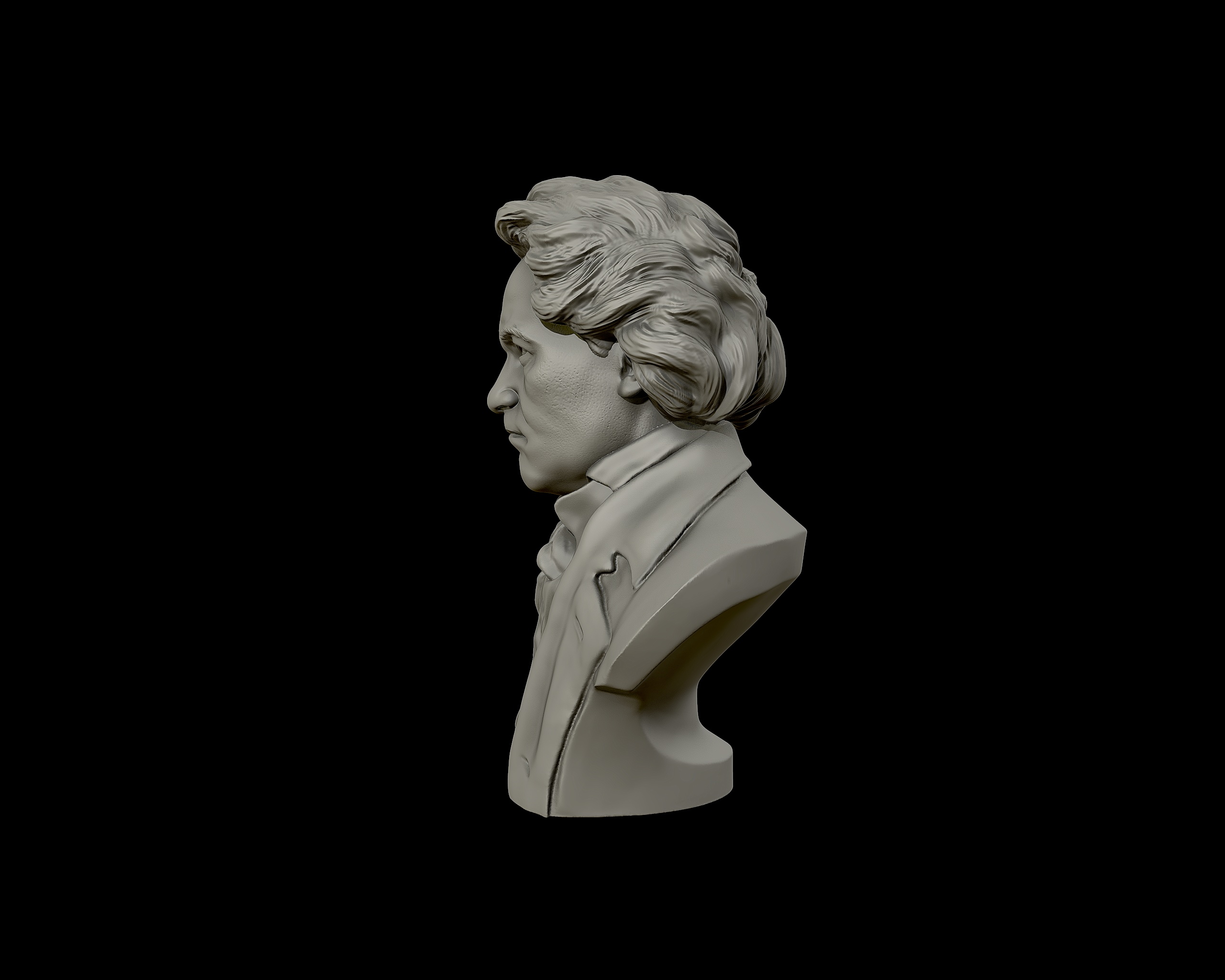 Fichier STL Ludwig van Beethoven portrait sculpture modèle d'impression ...