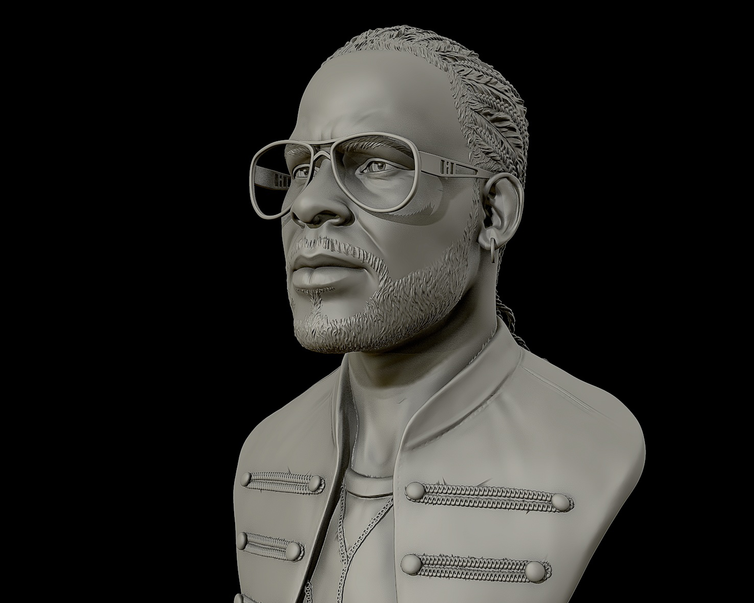 STL file R Kelly portrait sculpture 🗿・Model to download and 3D print・Cults