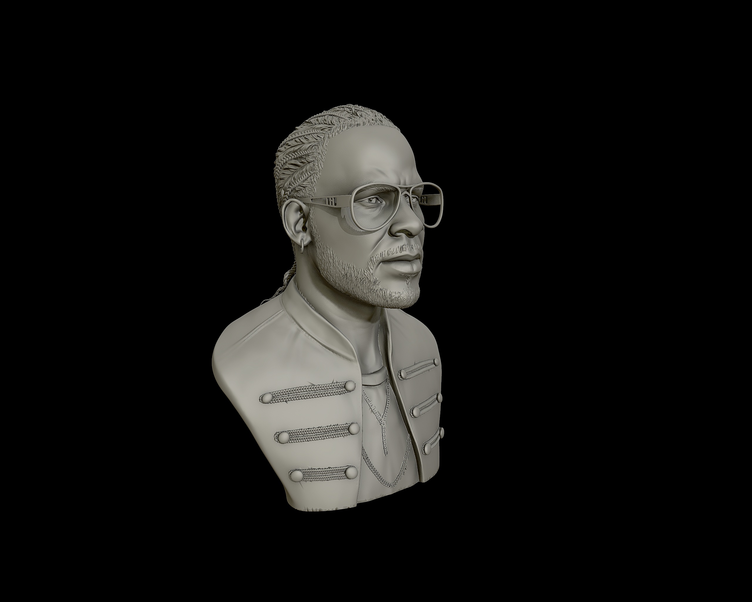 STL file R Kelly portrait sculpture 🗿・Model to download and 3D print・Cults