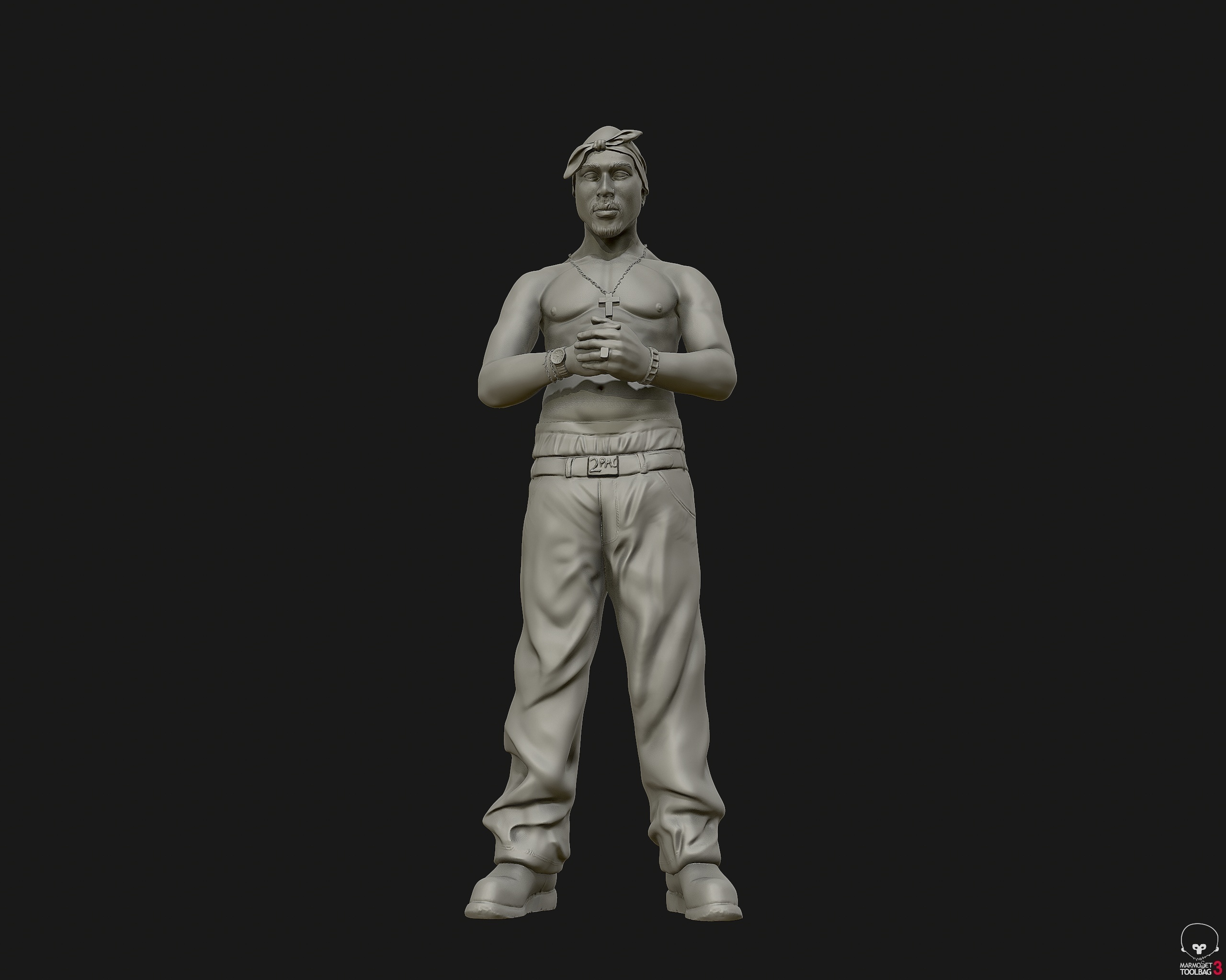 STL file Tupac Shakur 3d sculpture・3D printer design to download・Cults