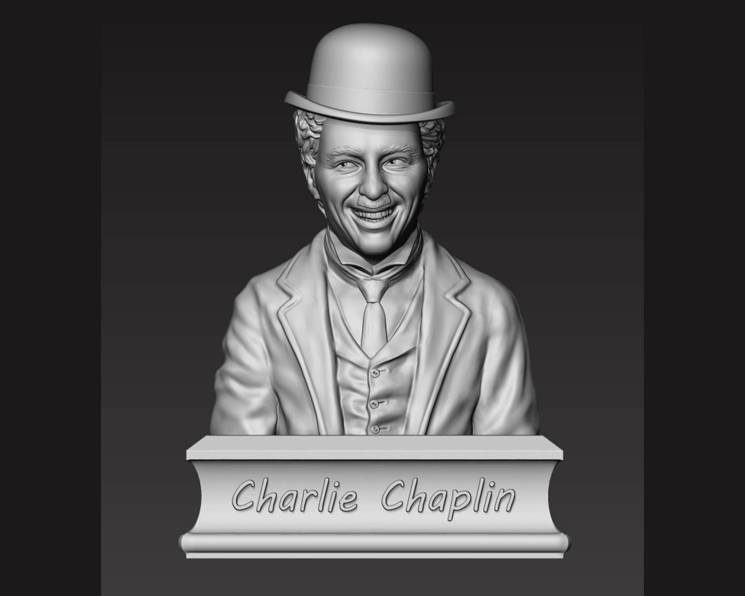 Файл STL Charlie Chaplin 3D print model・Модель для загрузки и 3D печати ...