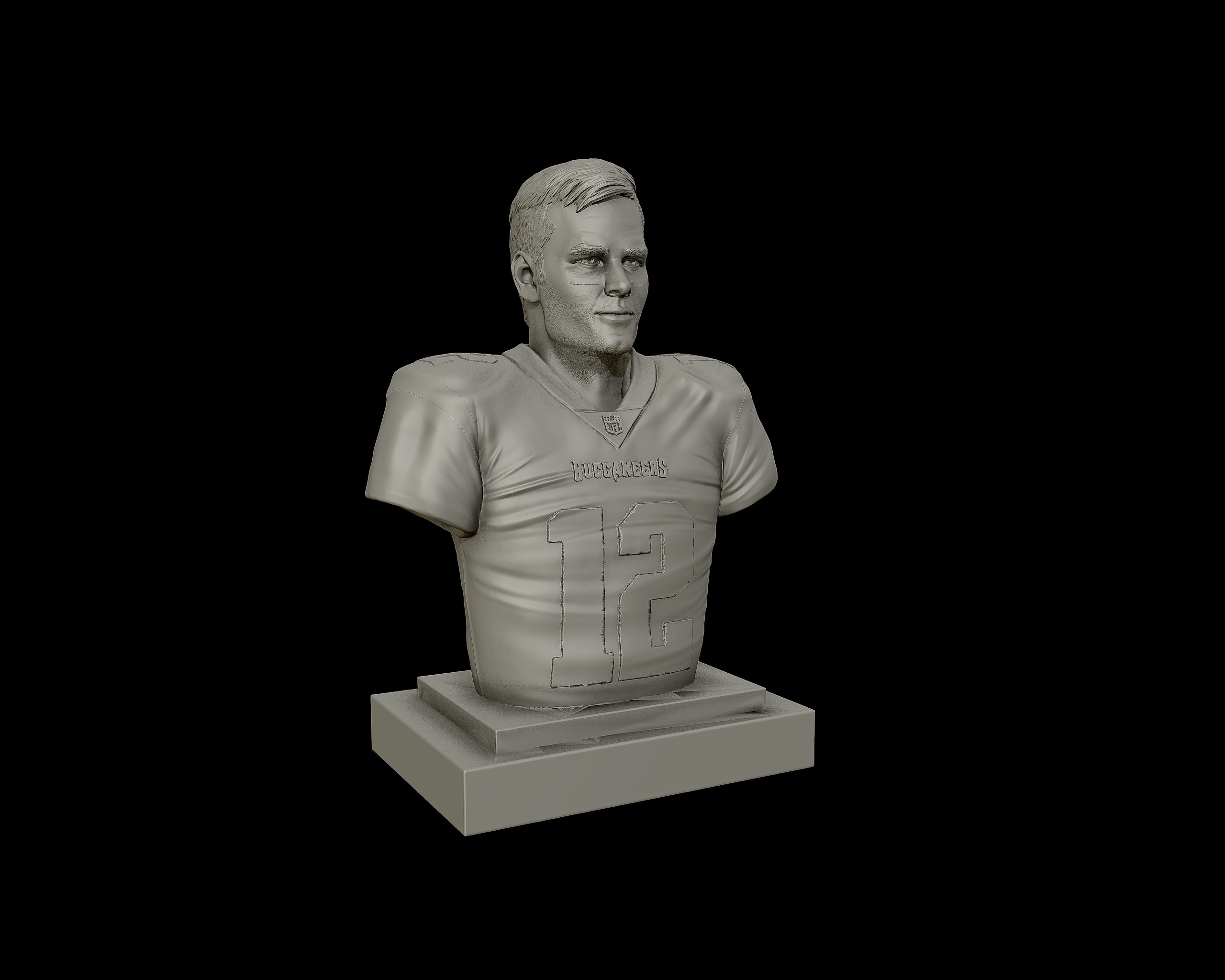 STL file Tom Brady with Tampa Bay Buccaneers Jersey 3D print model・3D ...