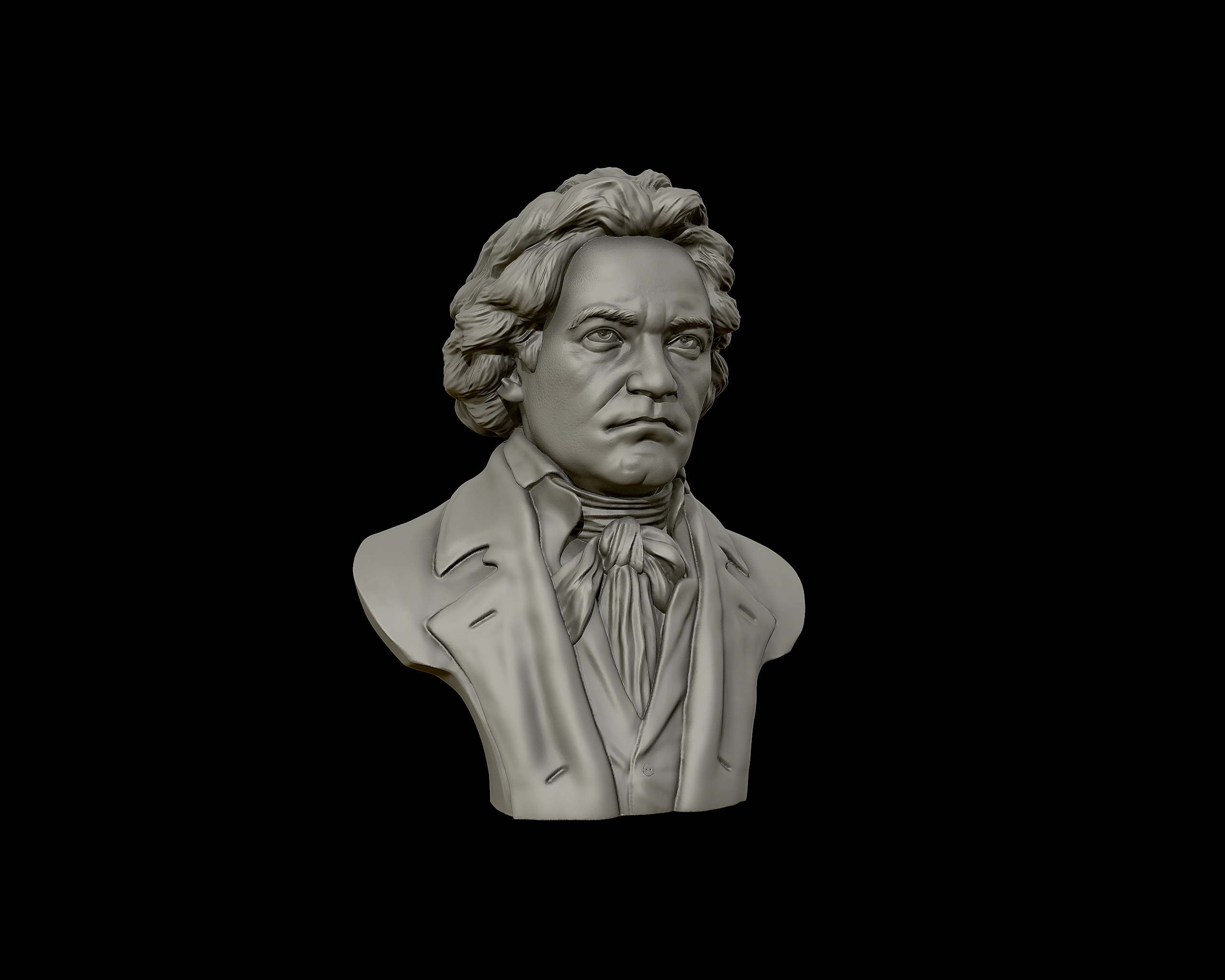 Fichier STL Ludwig van Beethoven portrait sculpture modèle d'impression ...