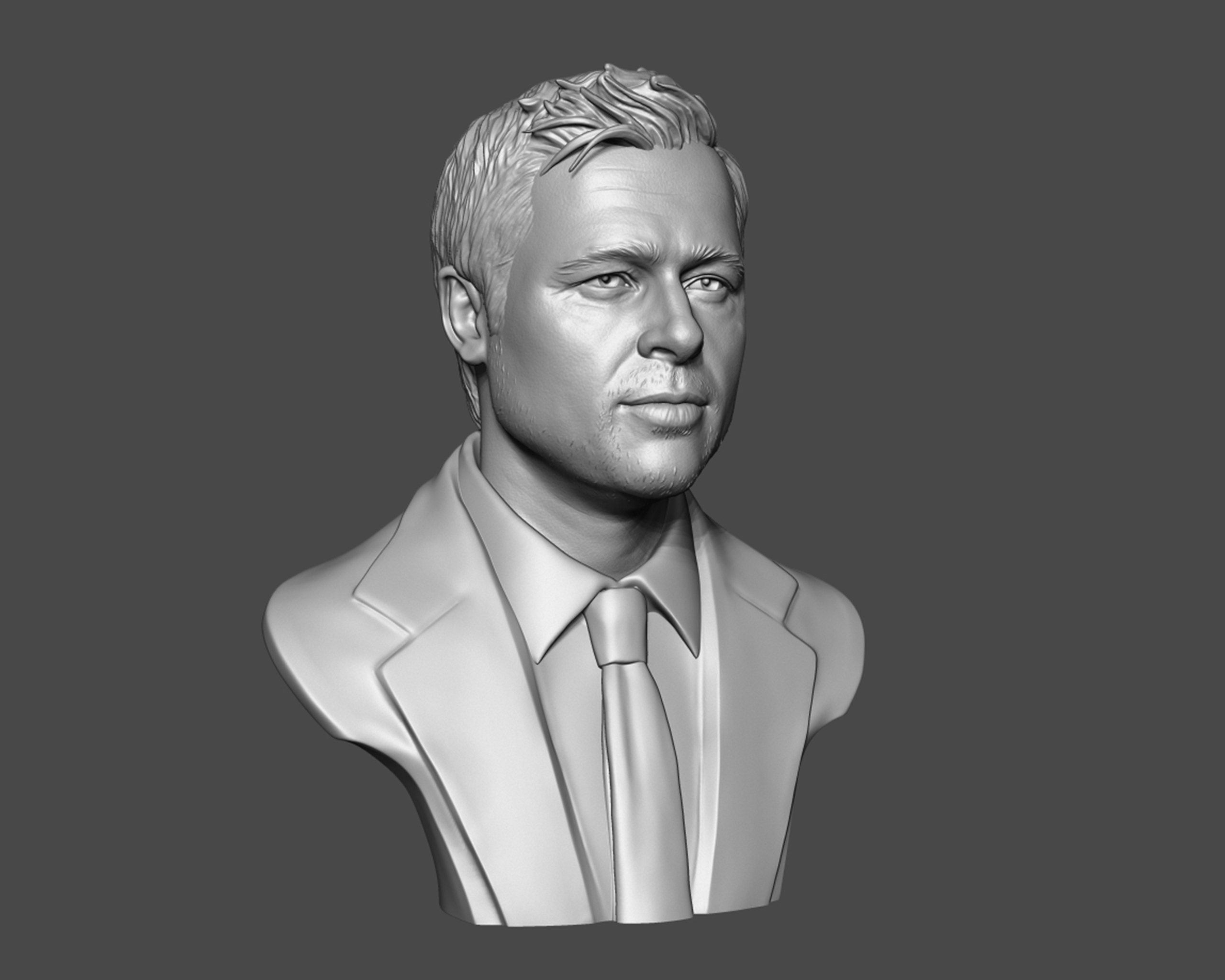 STL file Brad Pitt portrait sculpture 🗿・3D printable model to download ...