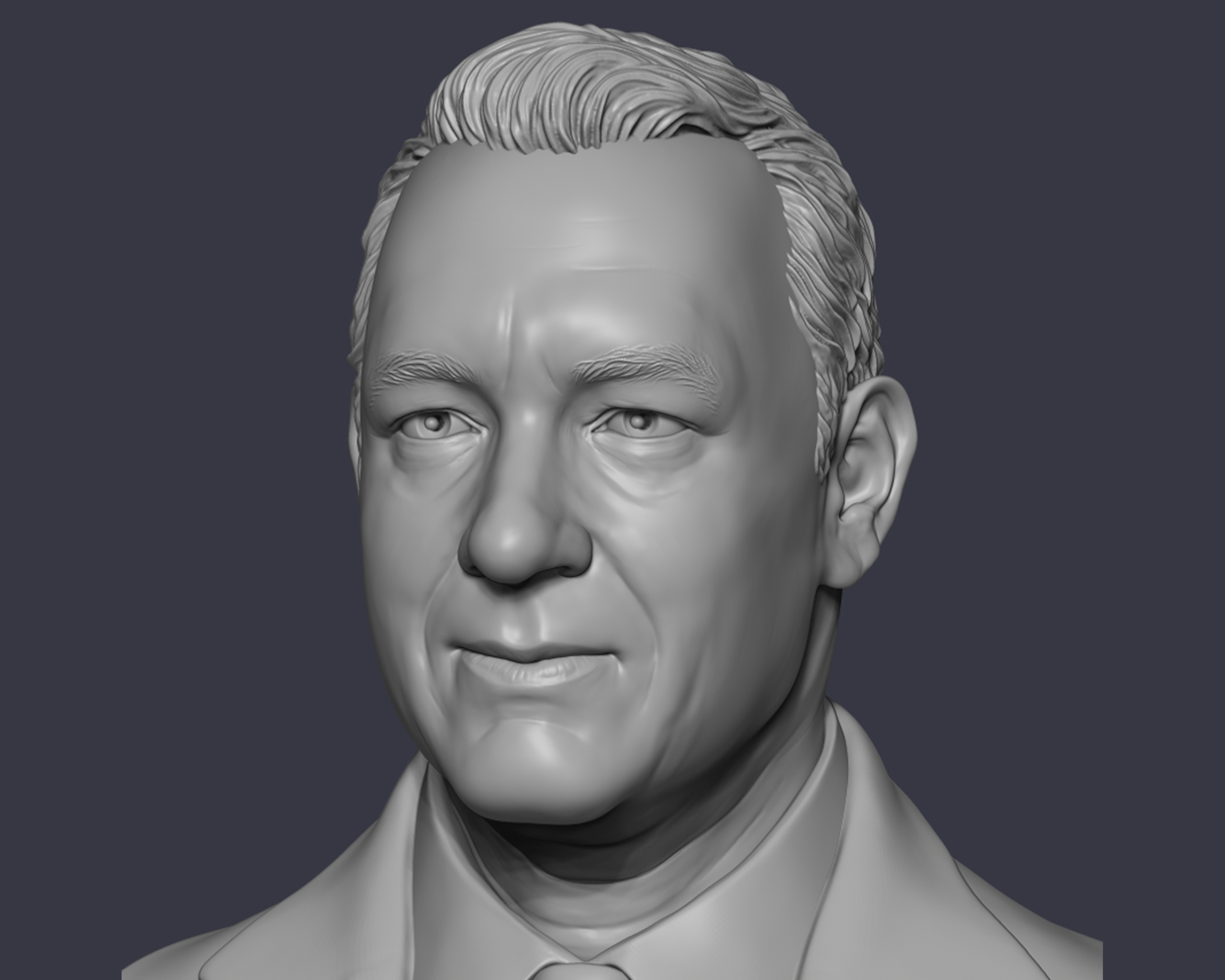Файл STL Tom Hanks 3D print model 🗿・Дизайн 3D-печати для загрузки3D・Cults