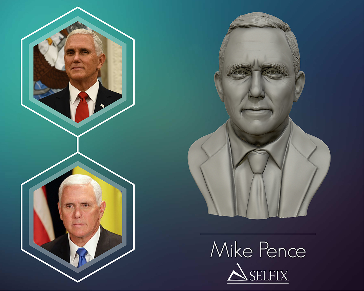Archivo STL Modelo de impresión en 3D de Mike Pence 👫・Objeto imprimible ...