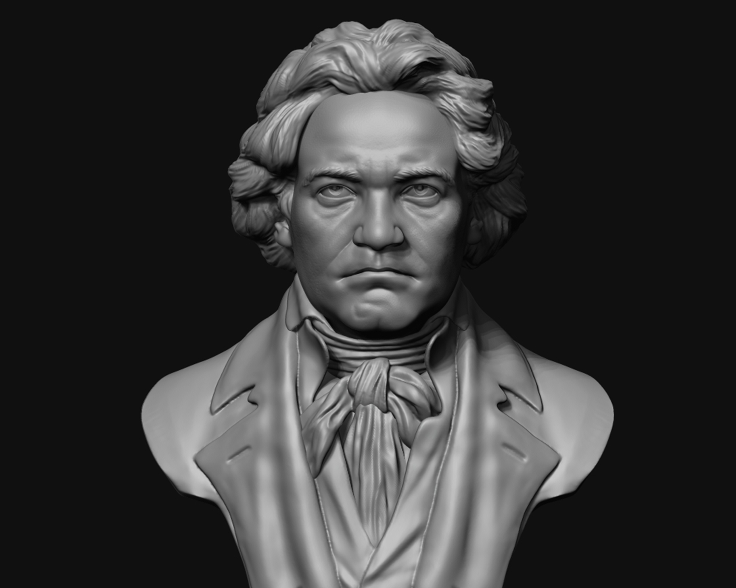 Fichier STL Ludwig van Beethoven portrait sculpture modèle d'impression ...
