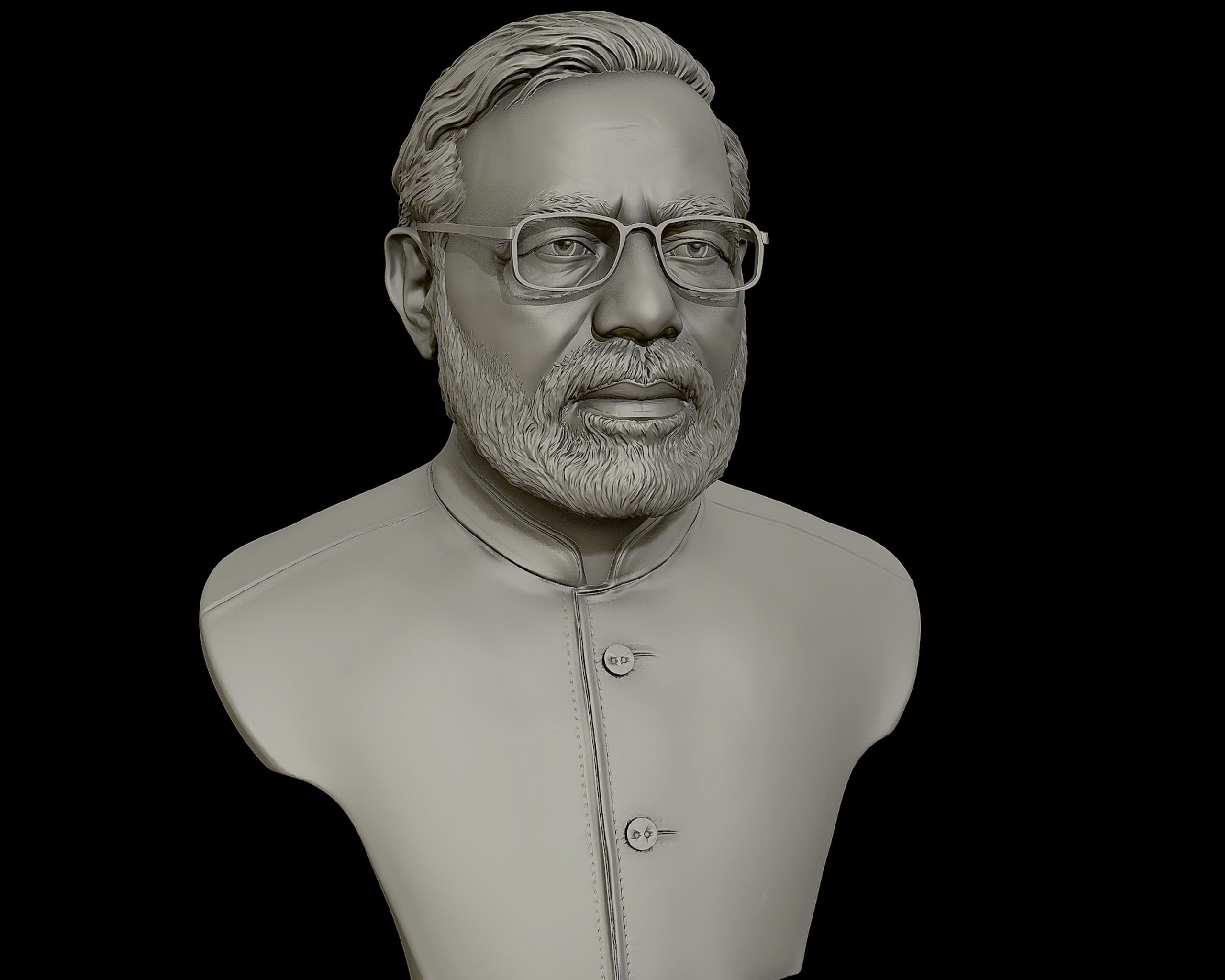 STL file Narendra Modi 3D Portrait sculpture 🗿・3D printer model to ...