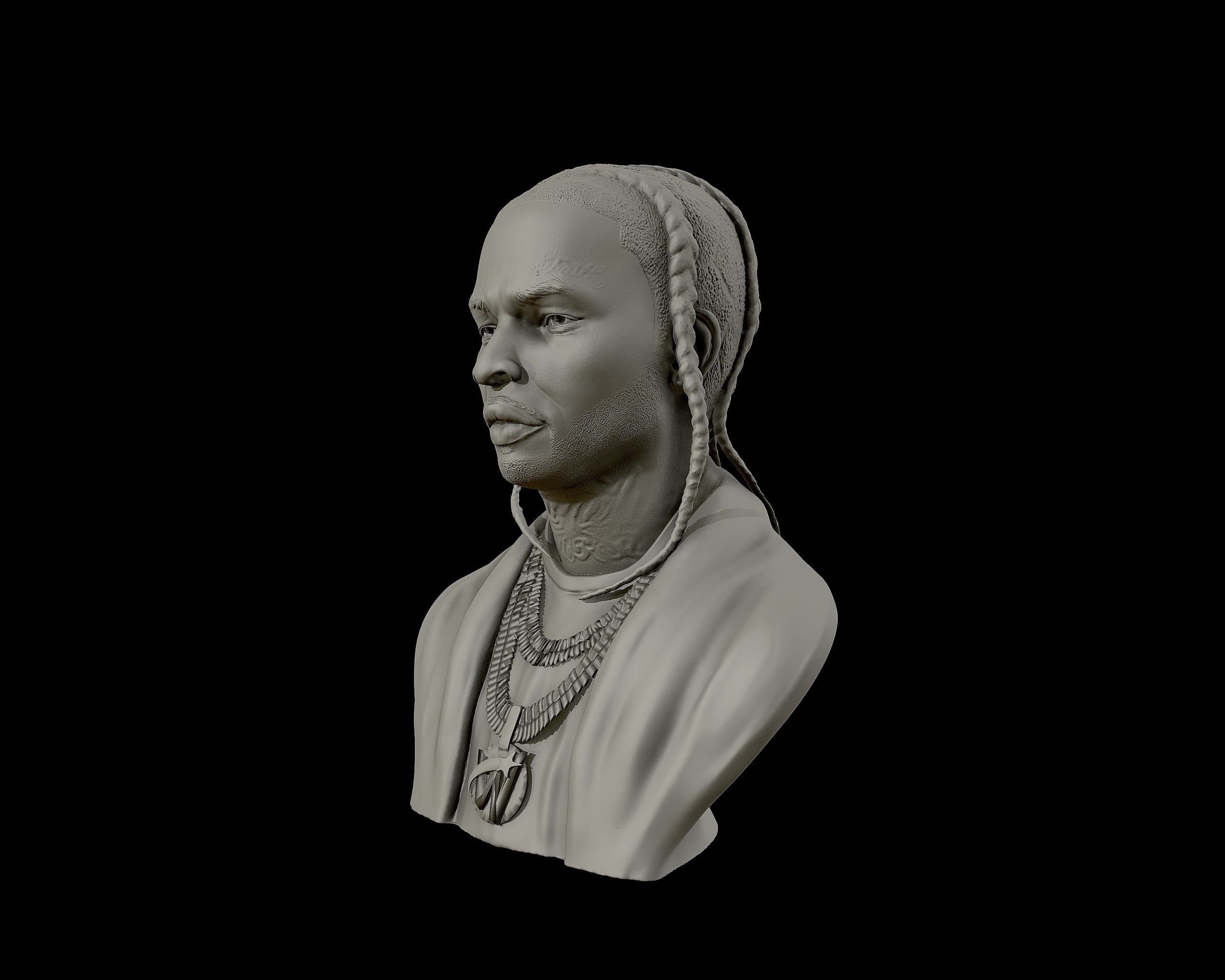 Файл STL POP SMOKE 3D model portrait sculpture 🚬・Модель для загрузки и ...