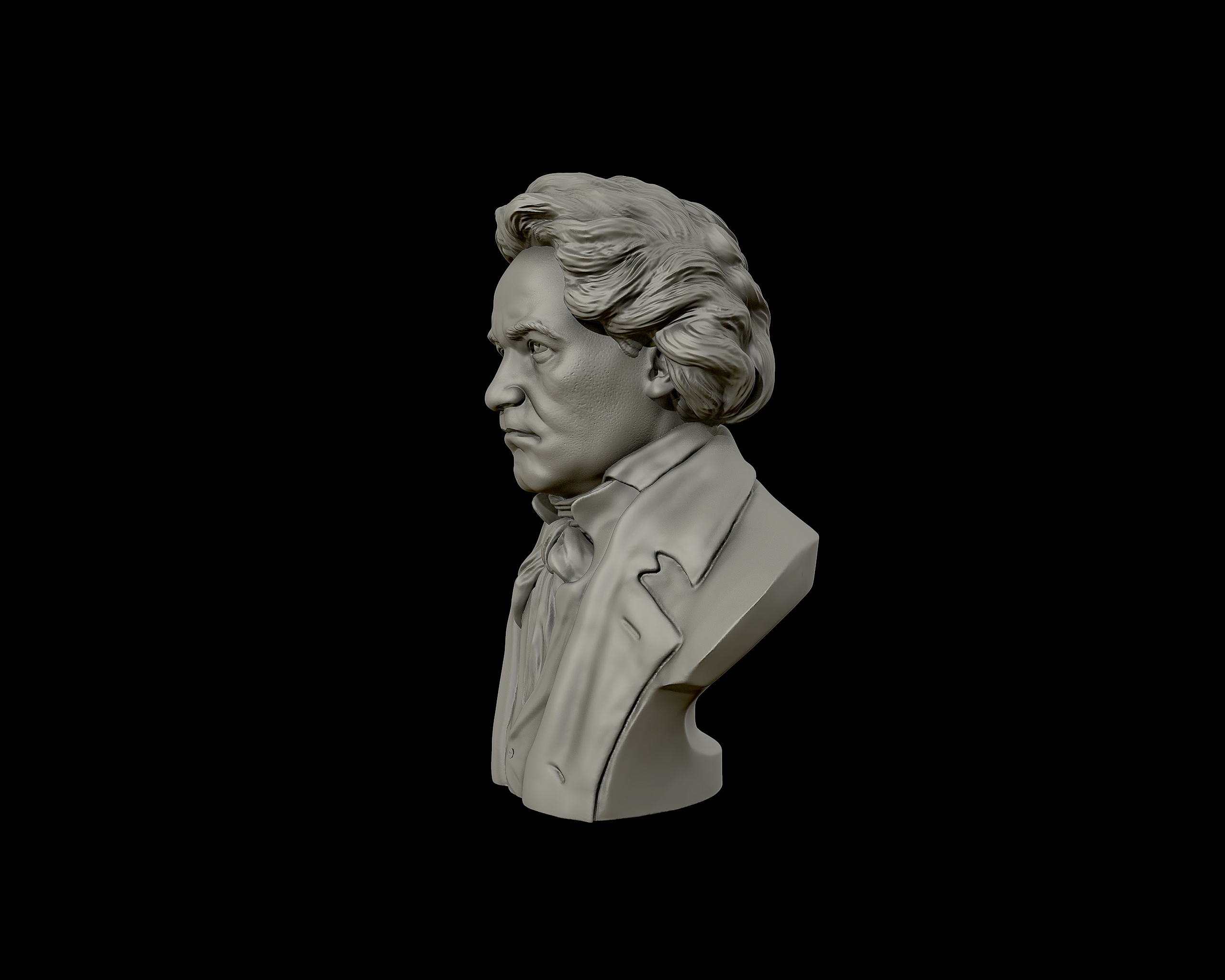 Fichier STL Ludwig van Beethoven portrait sculpture modèle d'impression ...