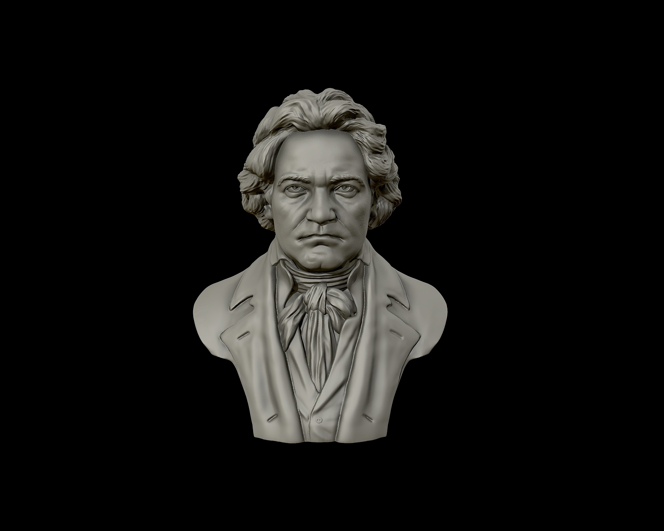 Fichier STL Ludwig van Beethoven portrait sculpture modèle d'impression ...