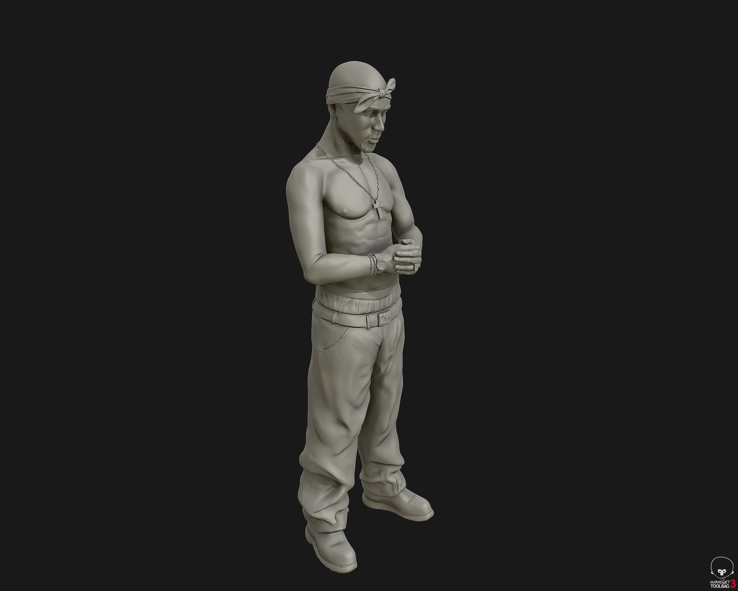 STL file Tupac Shakur 3d sculpture・3D printer design to download・Cults