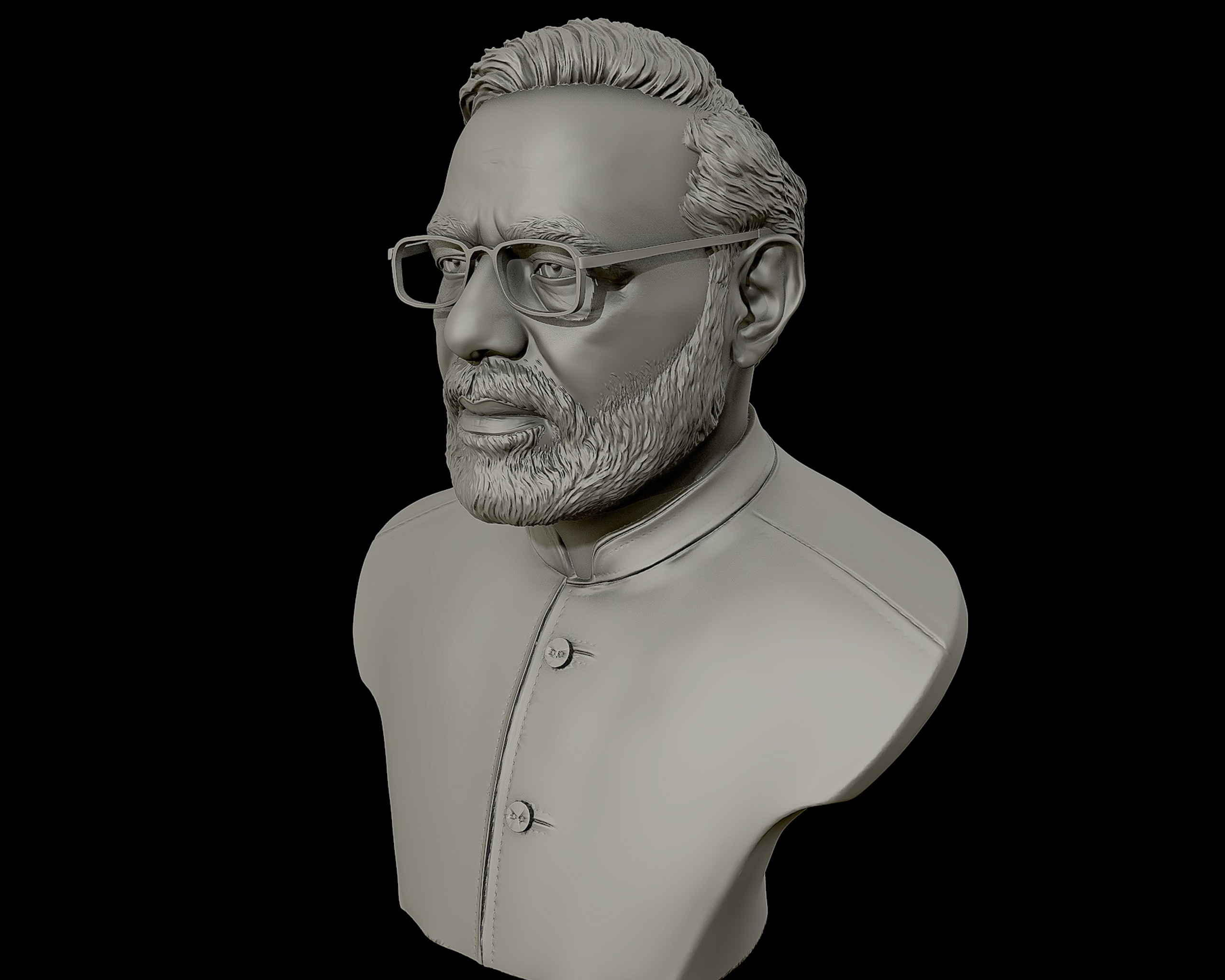 STL file Narendra Modi 3D Portrait sculpture 🗿・3D printer model to ...