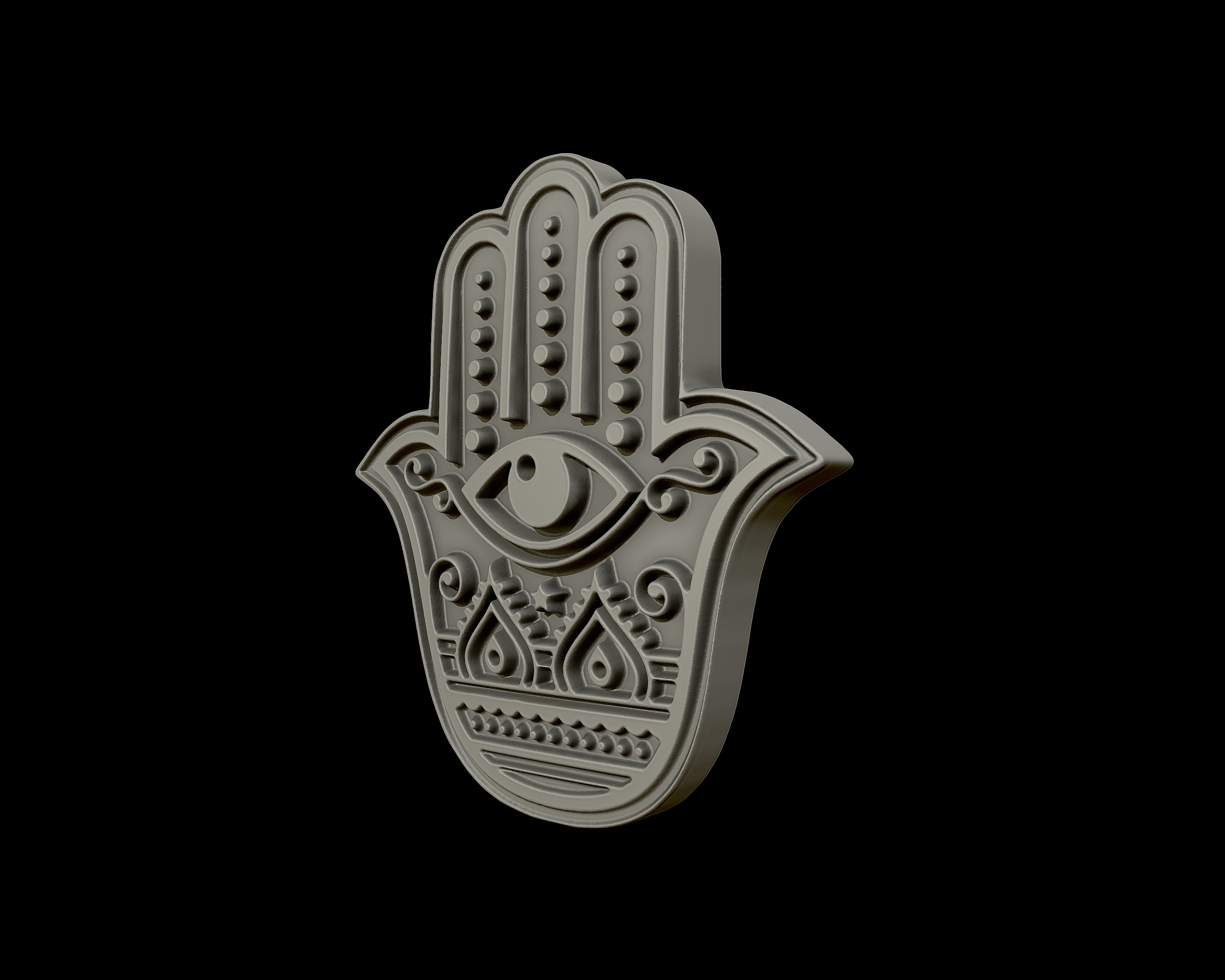 STL file Hamsa Hand symbol 3D model relief 02・3D print model to ...