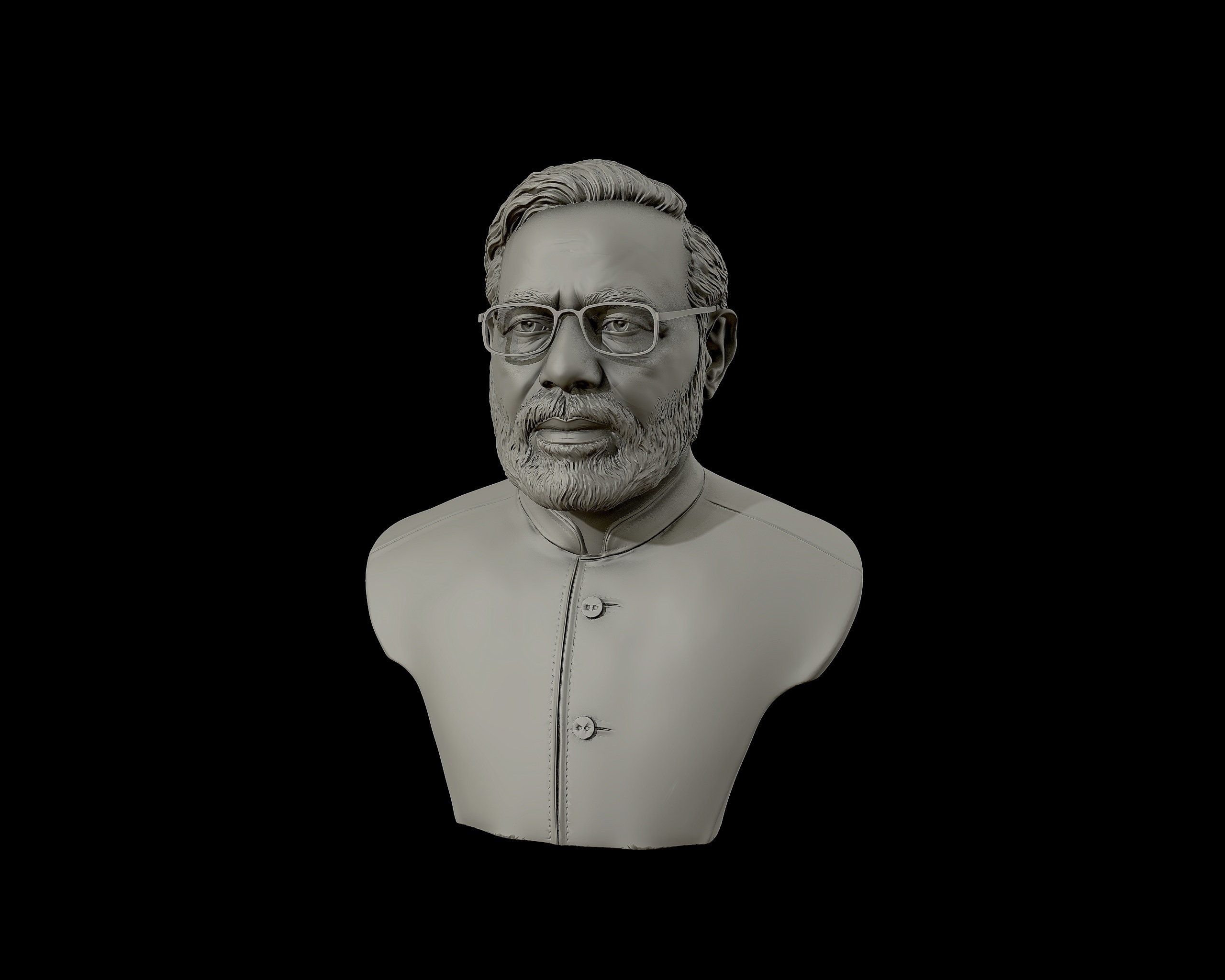 STL file Narendra Modi 3D Portrait sculpture 🗿・3D printer model to ...