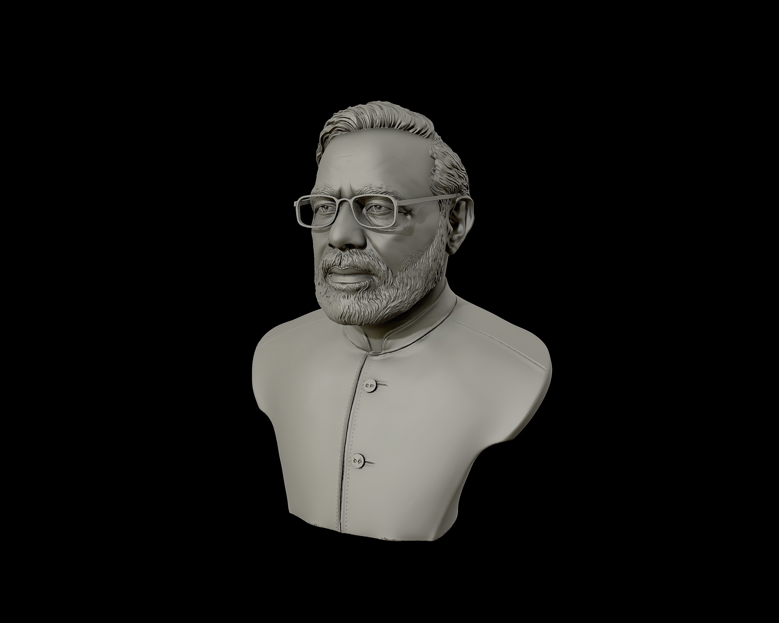 STL file Narendra Modi 3D Portrait sculpture 🗿・3D printer model to ...