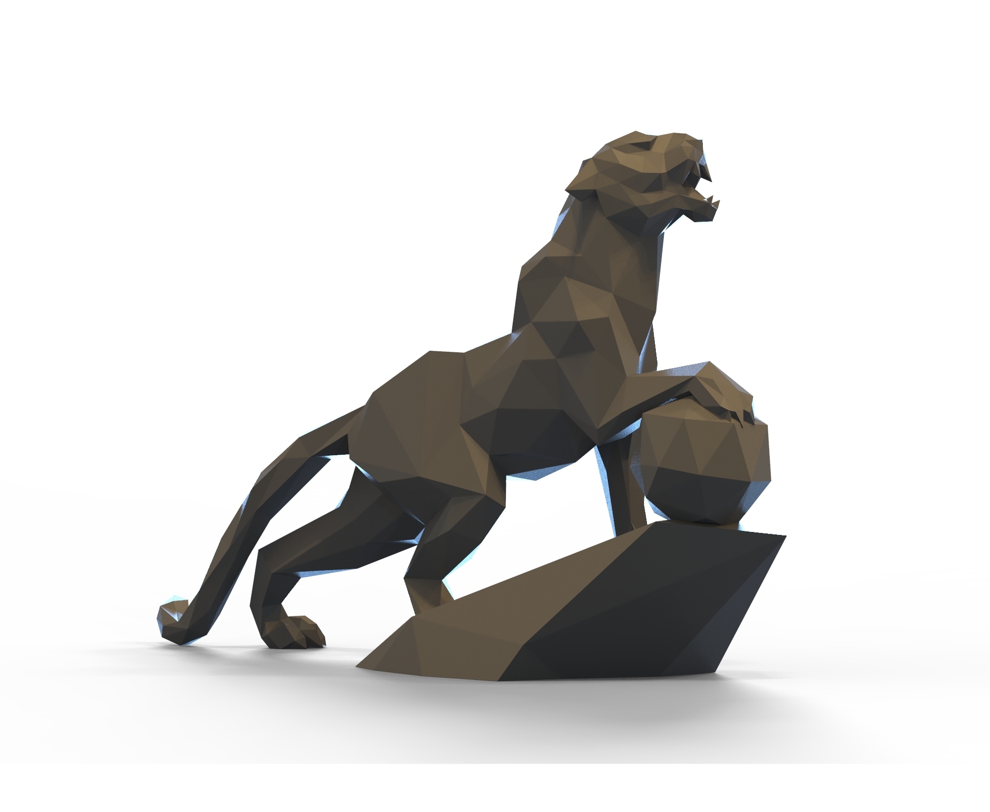 STL file Low-poly panther 3d print model・3D print design to download・Cults