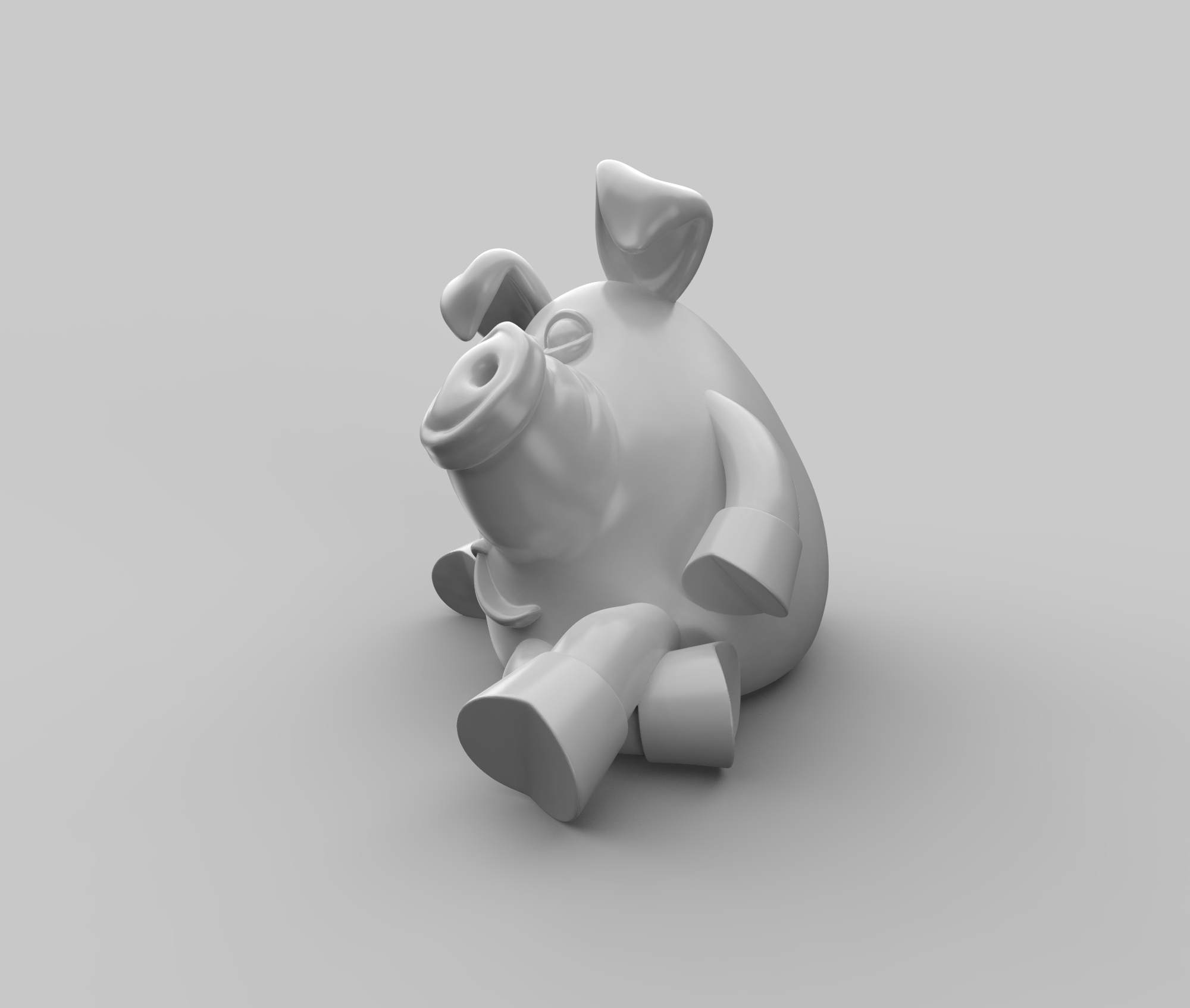 STL file pig・3D print model to download・Cults