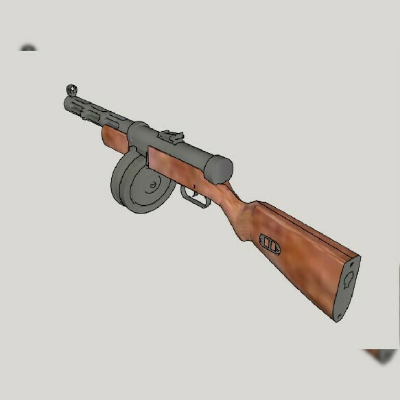 3D file PPD-40 ППД-40 (Pistolet Pulemyot Degtyaryova( Пистолет-пулемёт ...