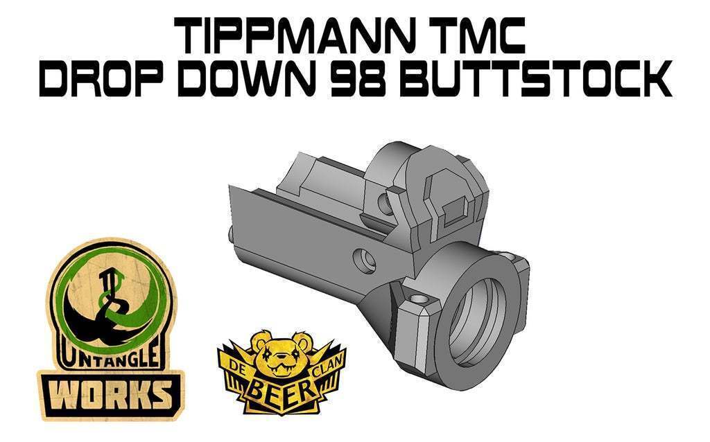 Free STL file Tippmann TMC drop down 98 buttstock adapter・Design to ...