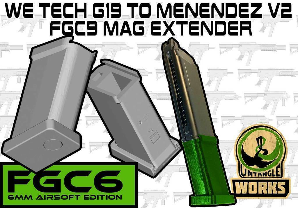 Free STL file WE TECH G19 to Menendez v2 FGC9 mag extender 🔫・Model to ...