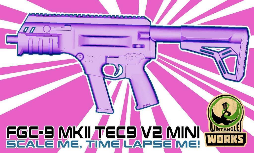 Бесплатный STL файл FGC9 MK-II tec9 v2 MINI・Дизайн 3D-печати для ...