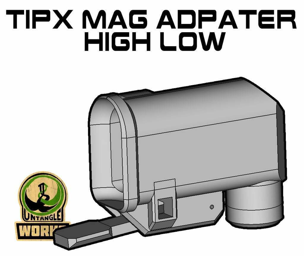 Free STL file Tippmann TiPX Mag Adapter High LOW 👽・3D printing template ...