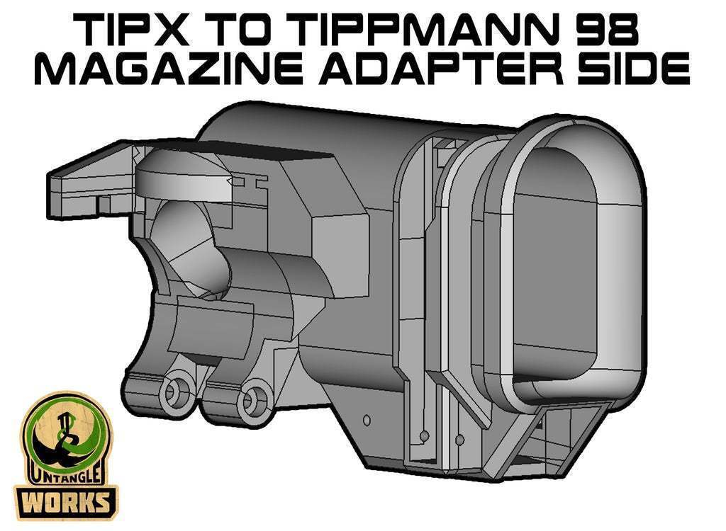 Free STL file Tippmann TiPX to tippmann 98 Mag Adapter side・3D ...