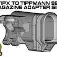 Download free STL file Tippmann TiPX to tippmann 98 Mag Adapter side ...