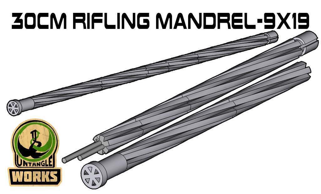 Free STL file 30cm Rifling Mandrel-9x19 👽・Design to download and 3D ...