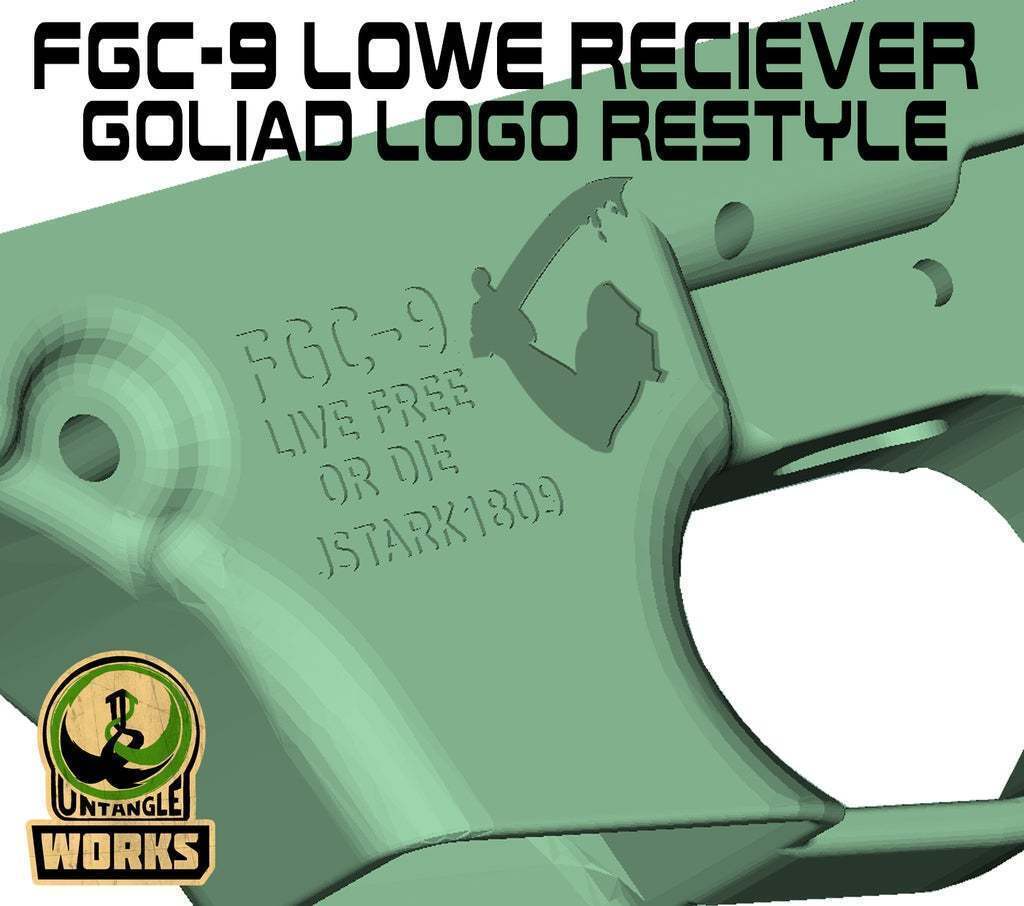 Free STL file FGC-9 Lower receiver Goliad logo restyle 👽・3D printable ...