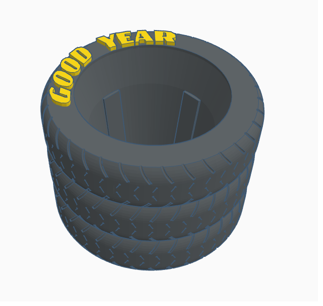 STL file Matte Tire/wheel goodyear auto 🧉・Template to download and 3D ...