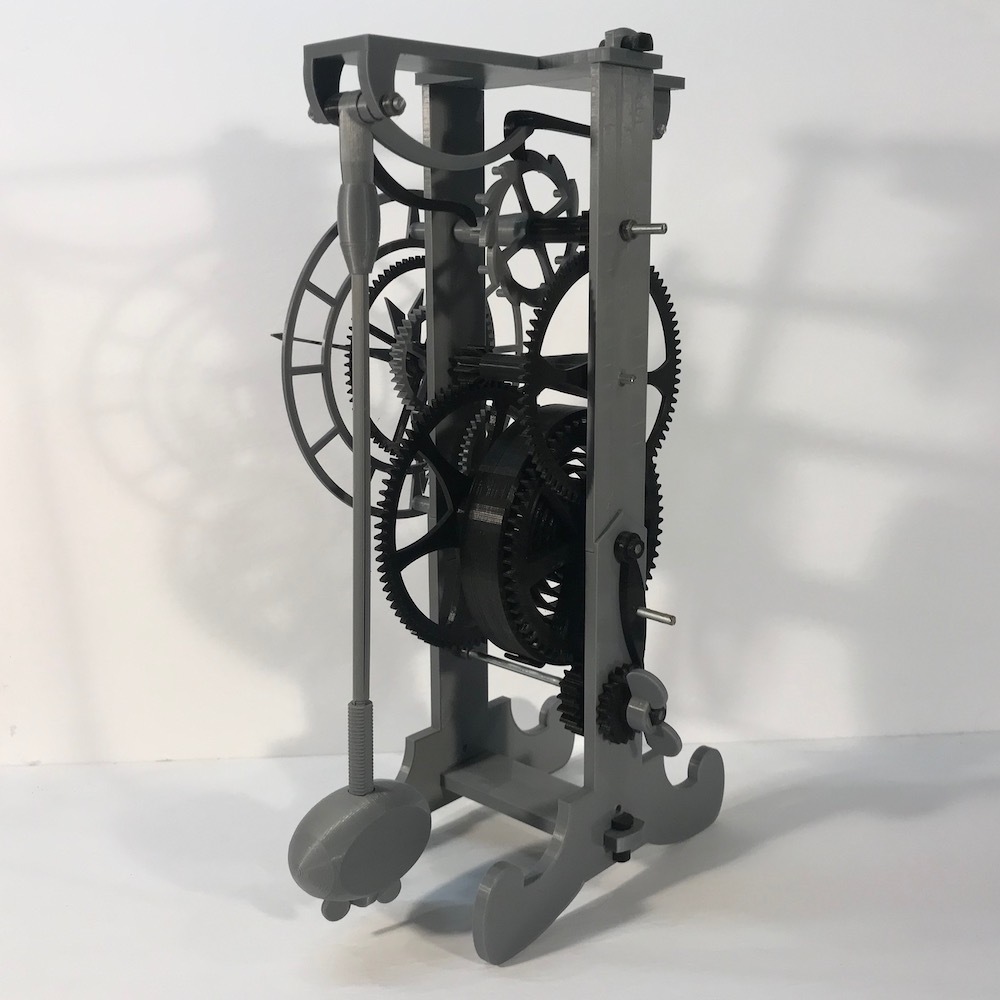 Download free STL file Galileo Escapement clock spring driven and hands ...