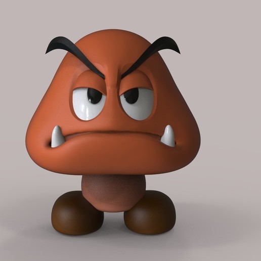 Descargar archivo STL gratis (Gratis) Super Mario Goomba • Diseño para ...