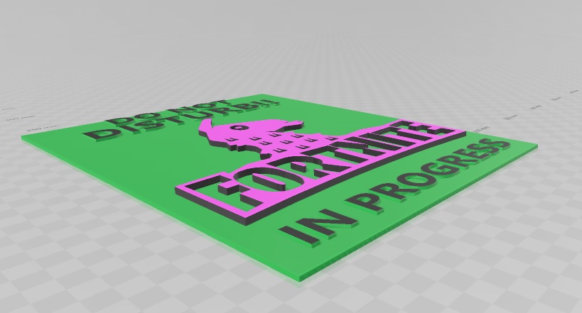 STL file fortnite do not disturb sign・3D printing idea to download・Cults