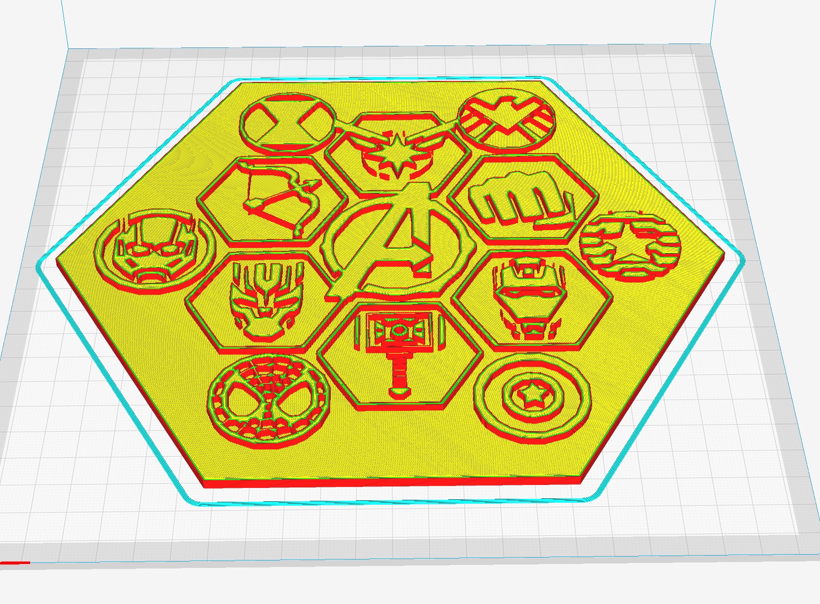 STL file marvel logos wall art・3D printable model to download・Cults