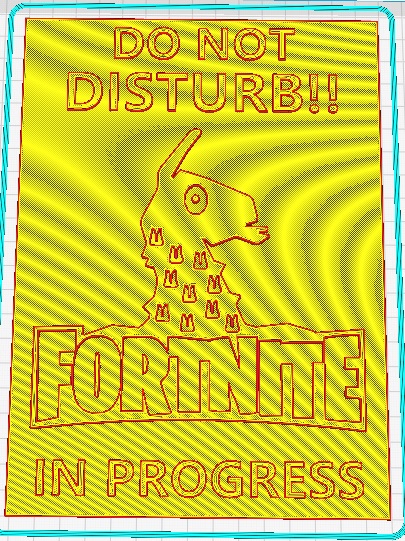 STL file fortnite do not disturb sign・3D printing idea to download・Cults