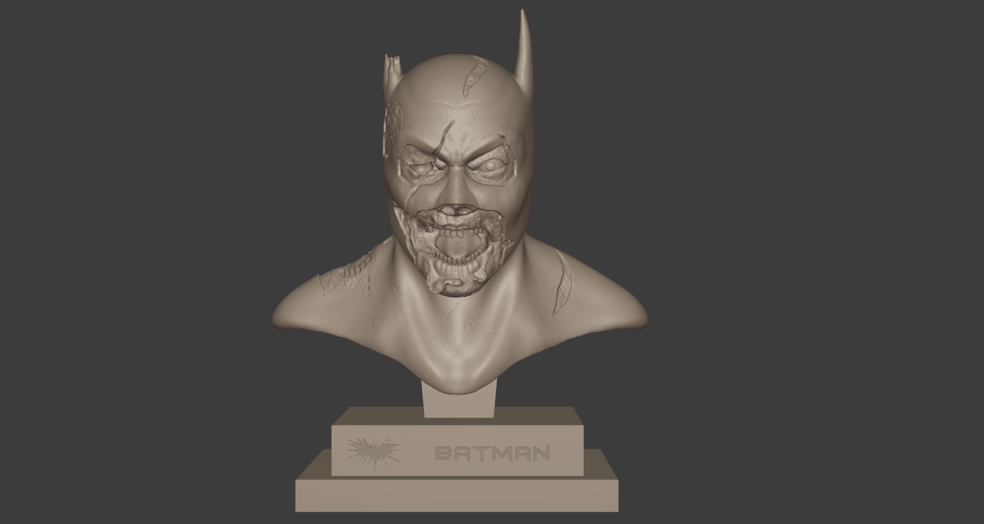 STL file Batman Zombie Bust・3D print object to download・Cults