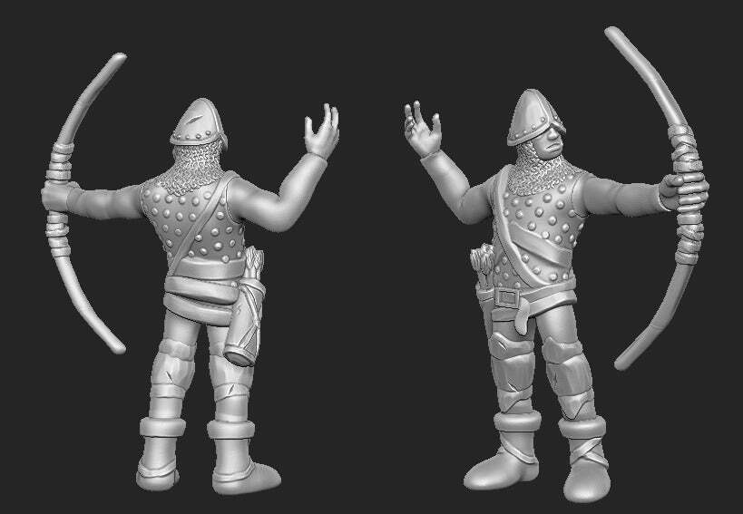 Free STL file Miniature - Human Archer 1 (2017)・Design to download and ...