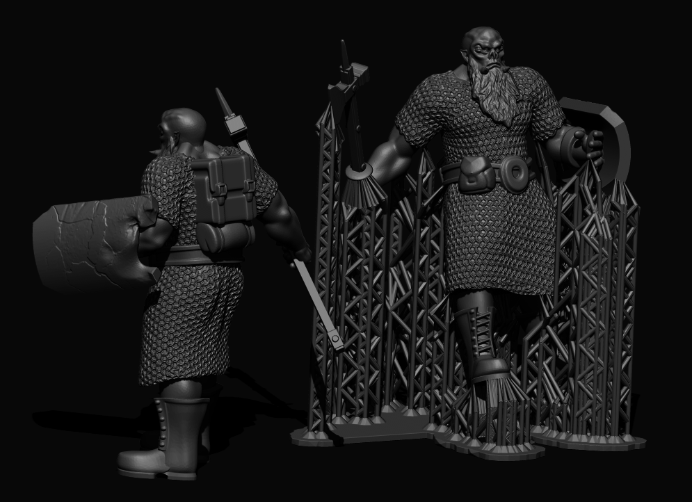 Free OBJ file 1-54 - Orc Soldier - Chainmail 1・Template to download and ...