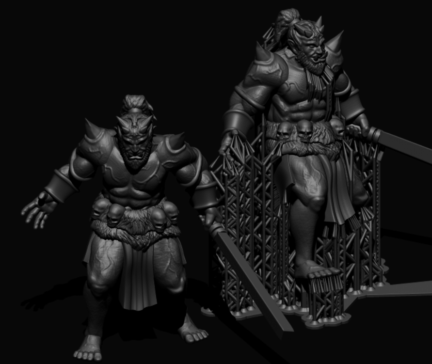 Free OBJ file 1-54 - Ogre Warlock 👹・3D print model to download・Cults